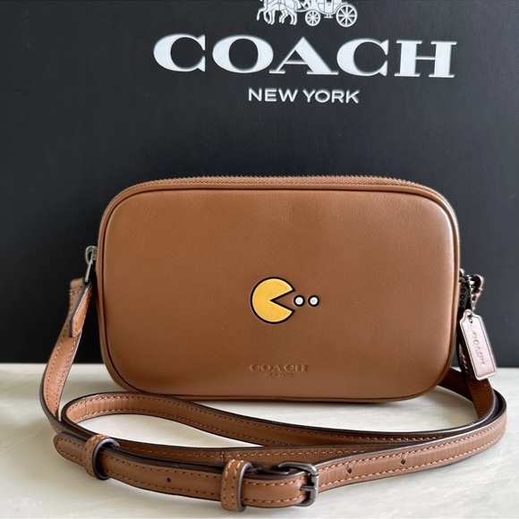 Coach | Bags | Coach Pac Man Crossbody Purse Brown Leather Nwot | Poshmark